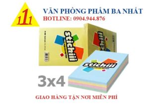 Giấy Note 3x4 Stickiii - Văn Phòng Phẩm Ba Nhất - Giao hàng miễn phí