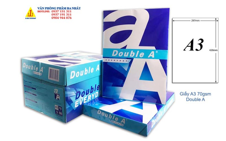 Giấy A3 Double A 70gsm
