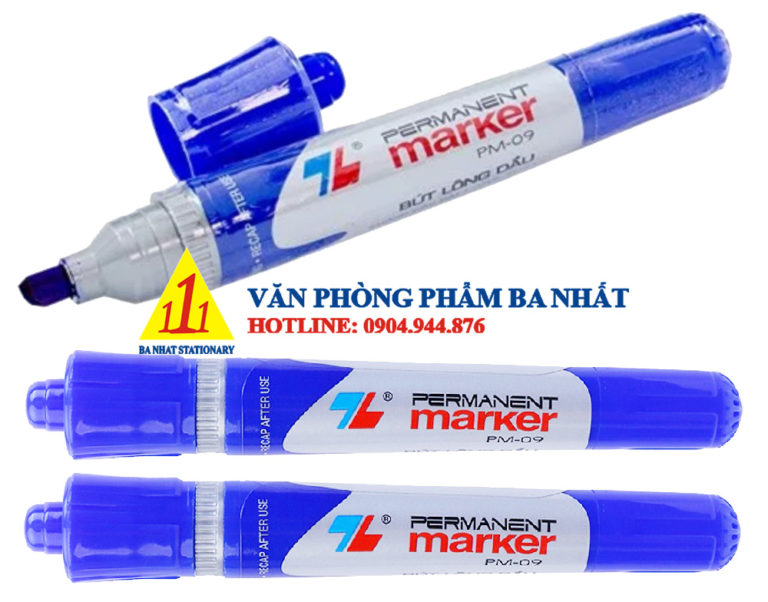 Bút lông dầu PM09 THIÊN LONG Permanent Marker 2 đầu lớn