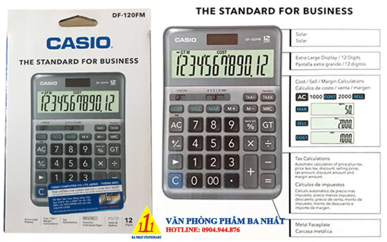 Máy tính Casio DF 120FM chính hãng, giá tốt
