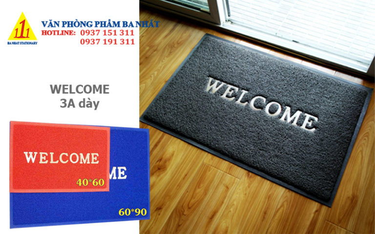 Thảm nhựa Welcome 3A chùi chân - Văn Phòng Phẩm Ba Nhất