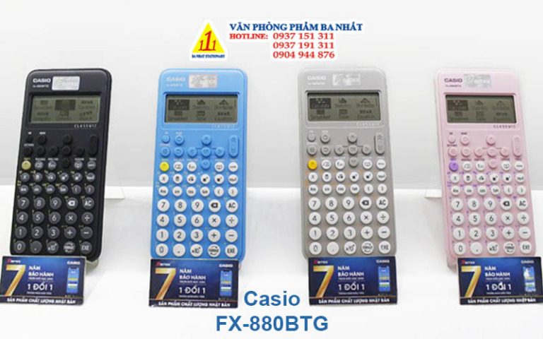 Máy tính Casio FX-880 BTG chính hãng | Nhiều màu sắc nổi bật