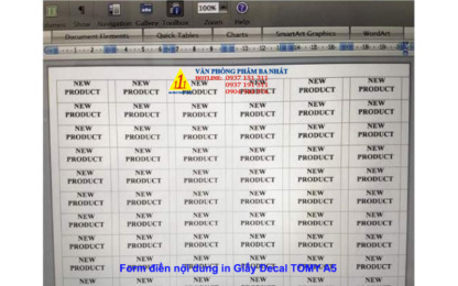 Download mẫu in Decal Tomy A5 - Form in dàn sẵn tiện lợi