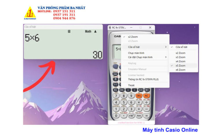 Sử dụng máy tính Casio Online miễn phí trực tuyến mới nhất