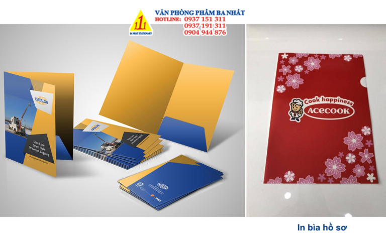In bìa hồ sơ - Folder có logo thương hiệu đẹp chuyên nghiệp