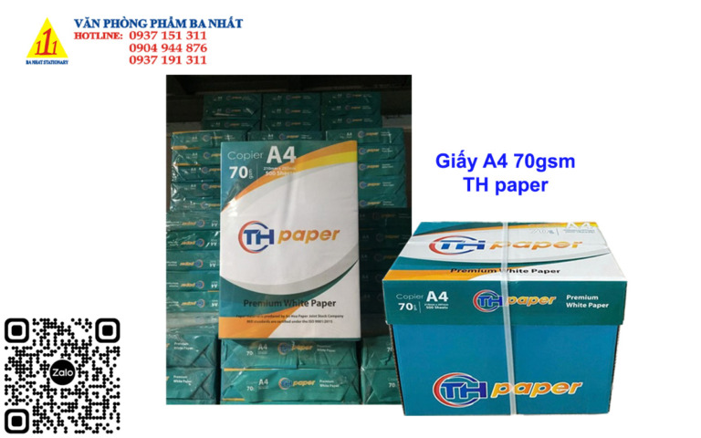 Giấy A4 TH Paper 70gsm 500 tờ/ream Giá rẻ cho in ấn photo